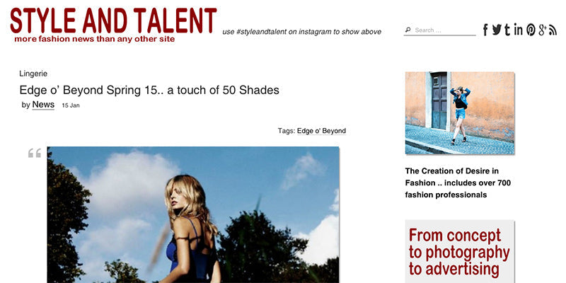 Edge o' Beyond Spring 15... a touch of 50 Shades, published in Style ...