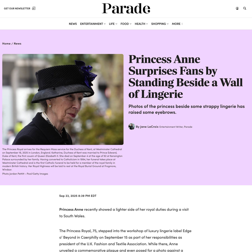 Princess Anne Surprises Fans by Standing Beside a Wall of Lingerie ...