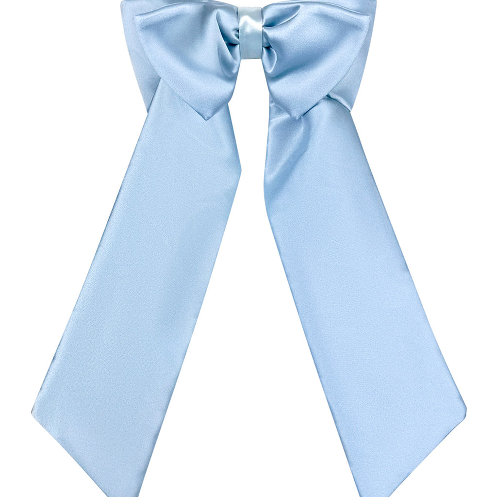Bow Scrunchie Ciel | Blue Silk Hair Accessories | Luxury Lingerie ...