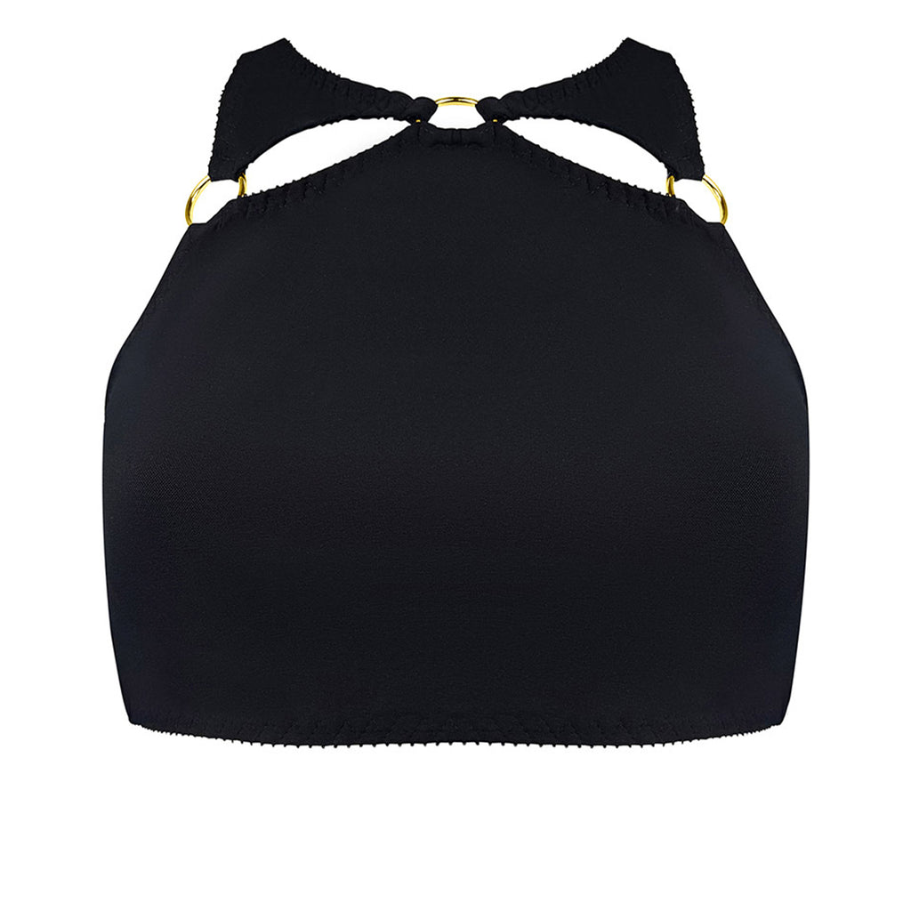 Casey Harness Top | Sheer Everyday Essential Comfortable Black ...