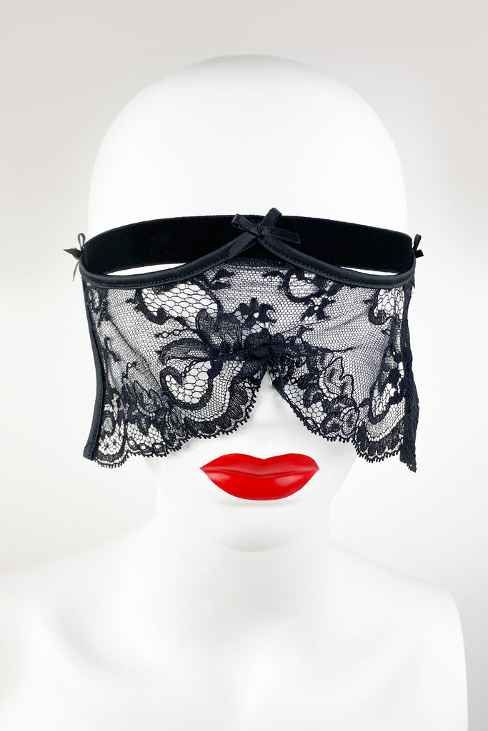 Noir Lace Eye Mask | Luxury Lingerie + Gifts—Edge o' Beyond, UK