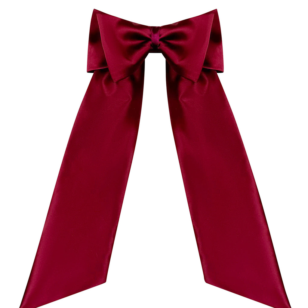 Bow Scrunchie Dark Red | Red Silk Hair Accessories | Luxury Lingerie ...
