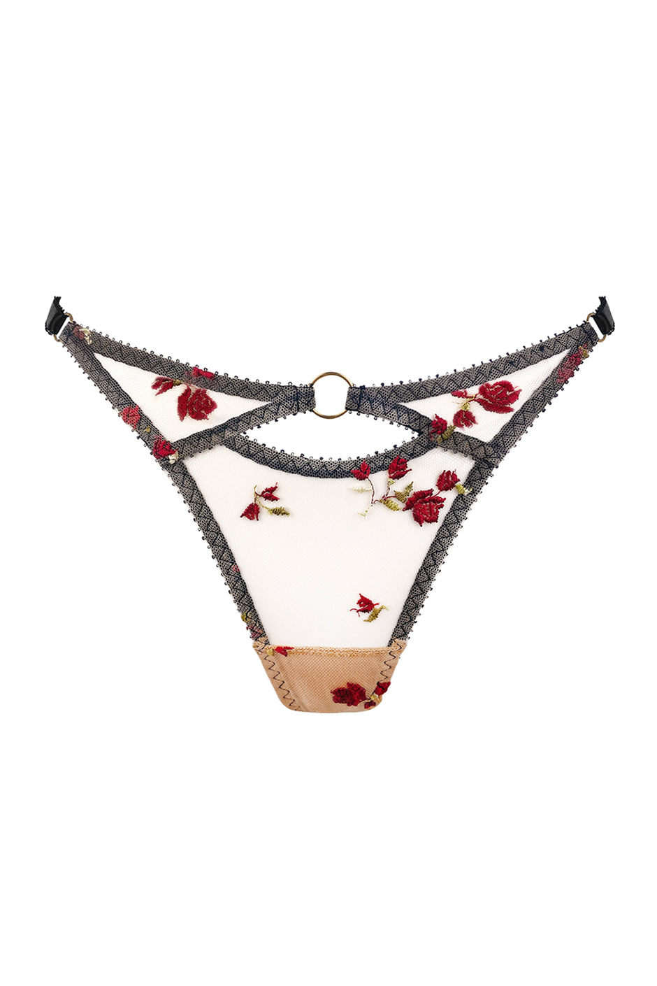 Charlotte Illusion Bra | Floral Embroidered Luxury Lingerie in Red ...
