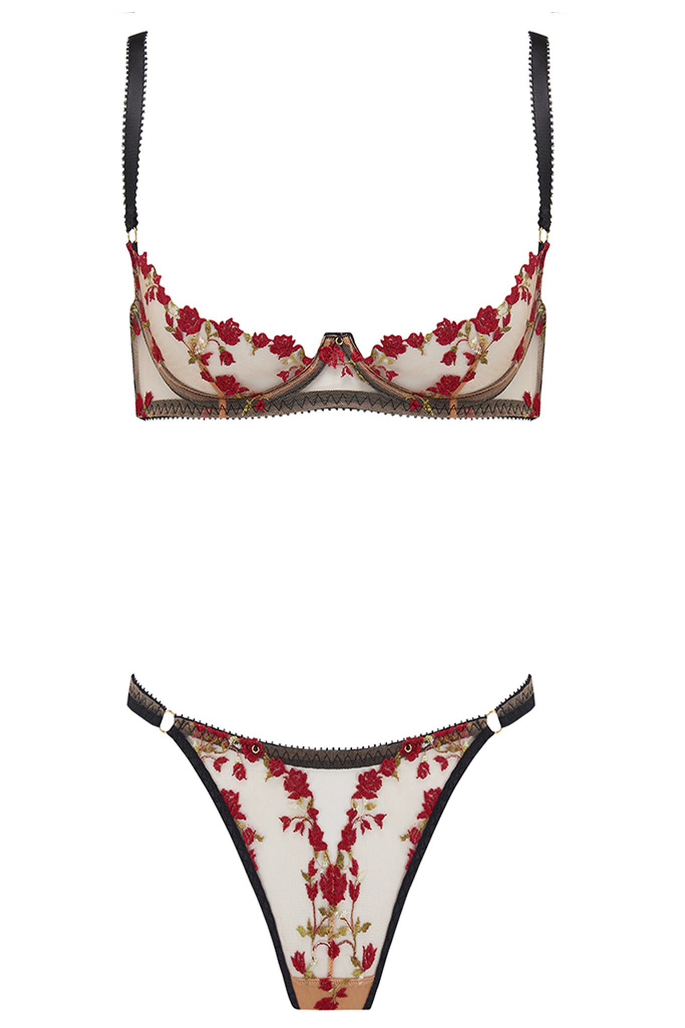 Charlotte Quarter-Cup Bra | Luxury Lingerie + Gifts—Edge o' Beyond, UK