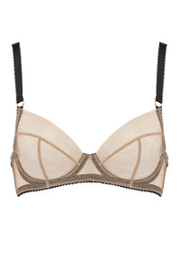 Marinette Black Cupless Basque | Everyday Luxury Lingerie—Sheer ...