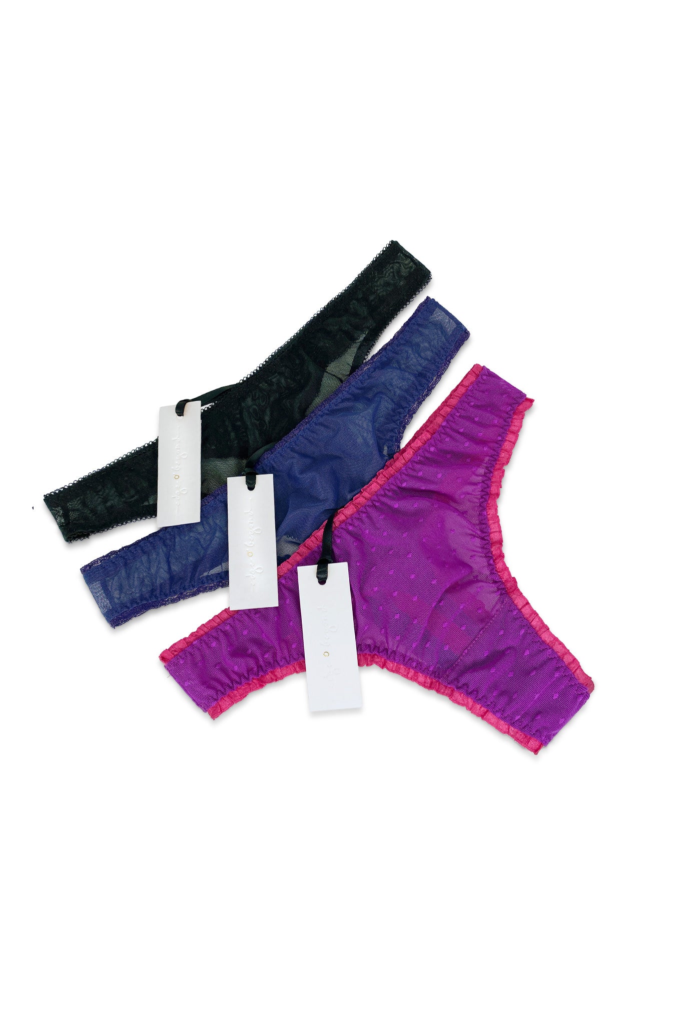 Elly Thongs Gemstone Set of 3 | Sheer Everyday Essential Comfortable ...