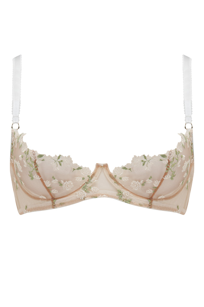 Charlotte Ivory Quarter-Cup Bra | Luxury Lingerie + Gifts—Edge o ...