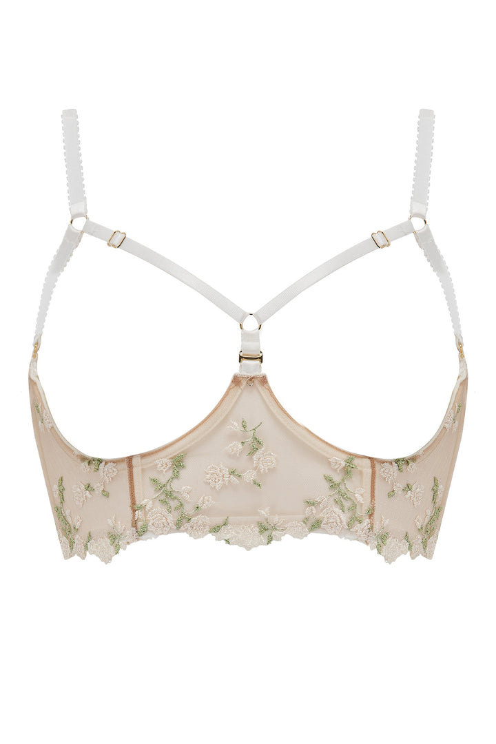 Charlotte Ivory Sustainable Bra | Floral Embroidered Luxury Lingerie in ...