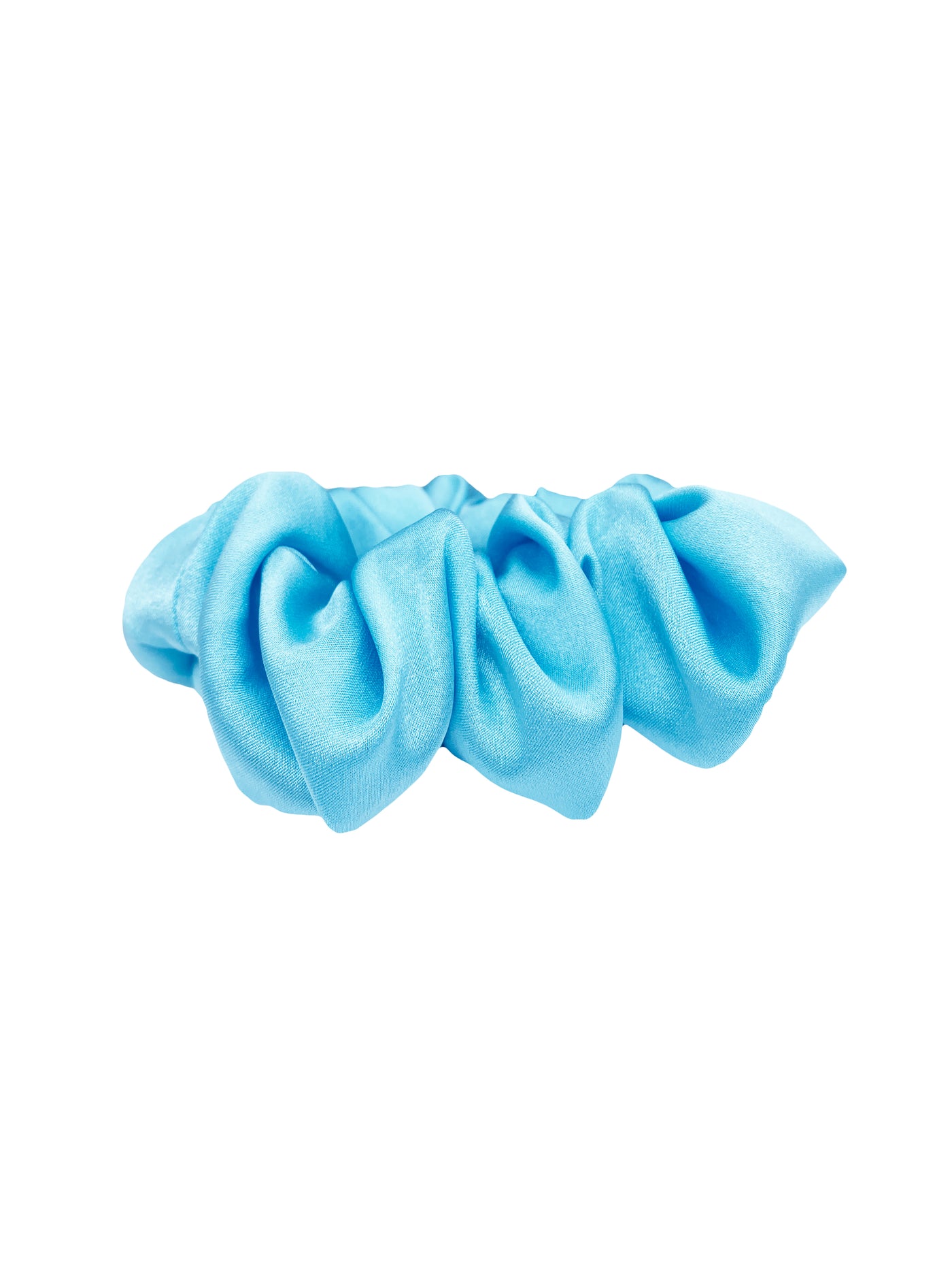 Aqua Scrunchie | Blue Silk Hair Accessories | Luxury Lingerie + Gifts ...