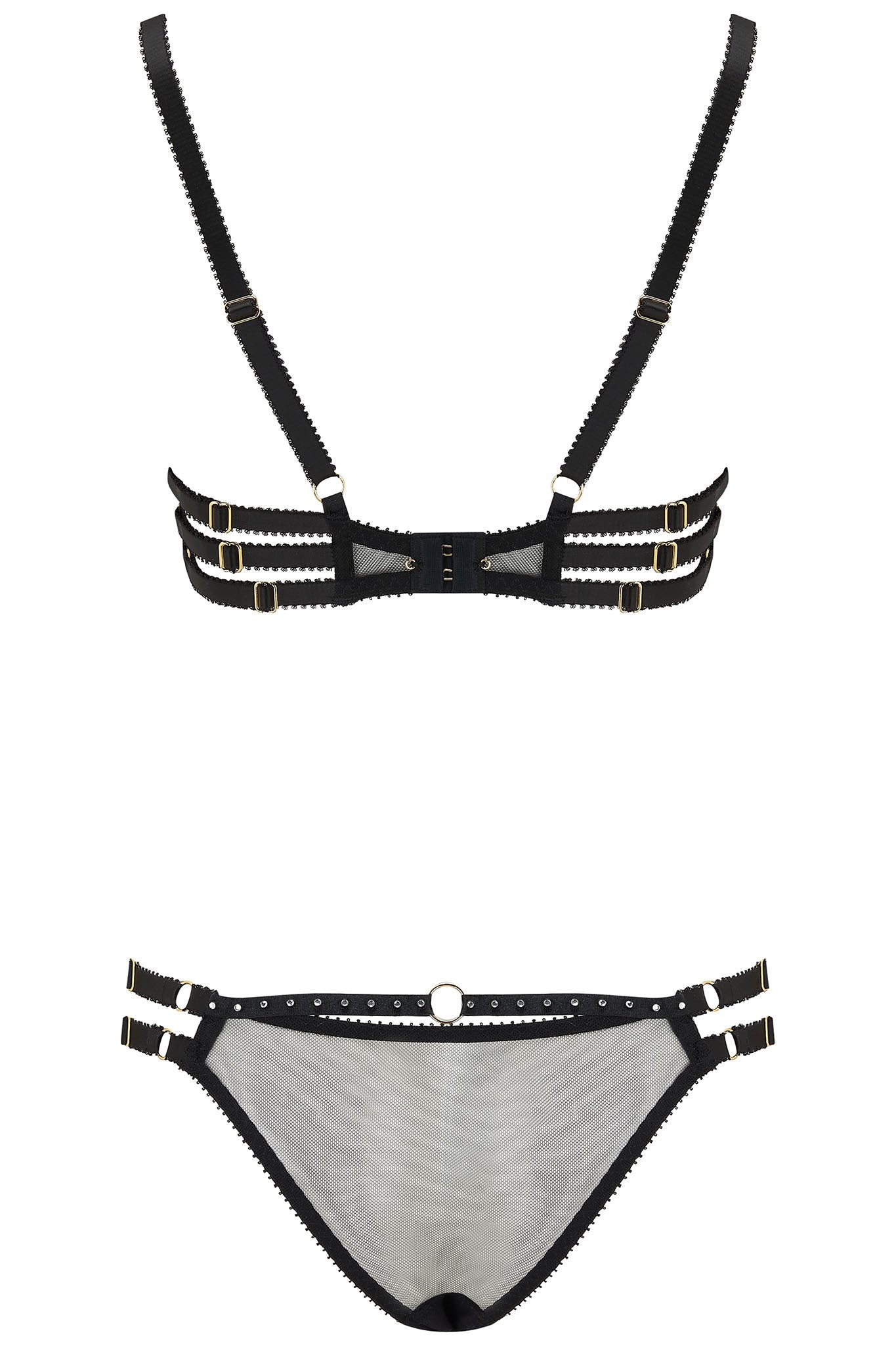 Sue Brief | Sheer Black Luxury Lingerie with Diamante | Designer ... Sue Brief | Sheer Black Luxury Lingerie with Diamante | Designer ...